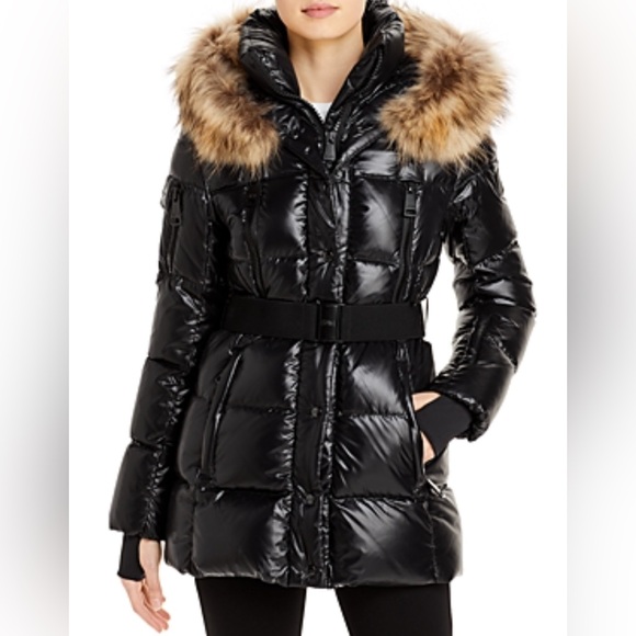 SAM. | Jackets & Coats | Sam Millennium Fox Furtrim Belted Down Puffer ...